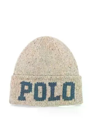 Polo Ralph Lauren Logo-intarsia Beanie Hat - Neutrals