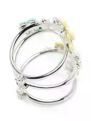 YVMIN Crystal-embellished Character Rings
