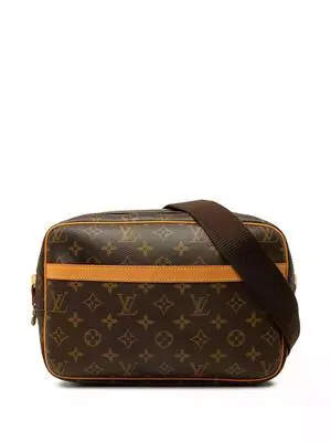 LOUIS VUITTON 2002 Monogram Reporter Pm Crossbody Bag - Brown