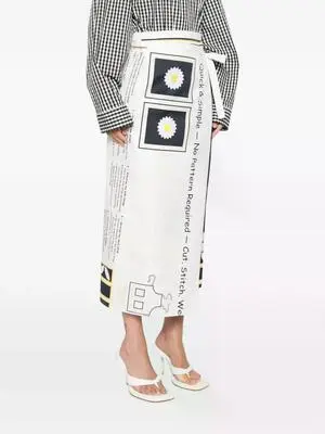 Marie Adam-Leenaerdt Graphic-print Wrap Maxi Skirt