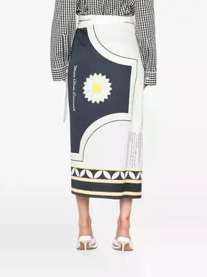 Marie Adam-Leenaerdt Graphic-print Wrap Maxi Skirt