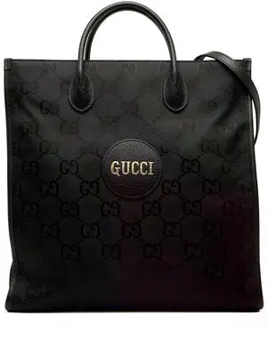 Gucci 2000-2015 Medium Gg Nylon Off The Grid Convertible Tote Satchel - Black