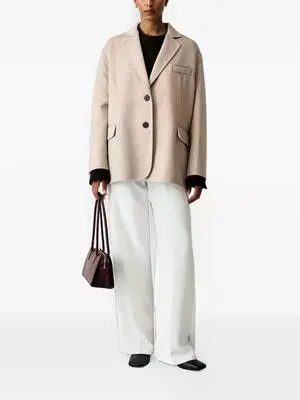 VICOLO Notched-lapel Button-fastening Coat