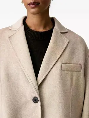 VICOLO Notched-lapel Button-fastening Coat