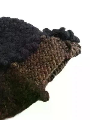 DANIELA GREGIS Two-tone Knitted Beanie Hat