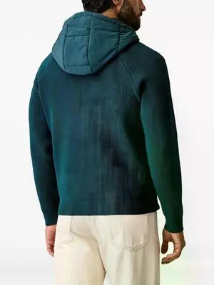 AERONAUTICA MILITARE Quilted Panel-ribbed Hooded Jacket