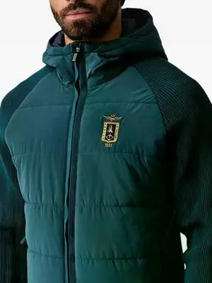 AERONAUTICA MILITARE Quilted Panel-ribbed Hooded Jacket