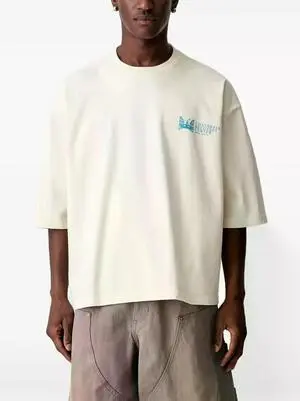 WILLY CHAVARRIA Graphic-print Oversized T-shirt - Neutrals