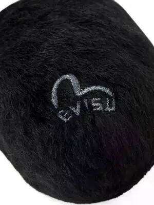 EVISU Daruma Faux-fur Keyring - Black
