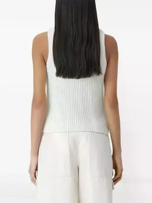 Closed Ribbed-knit Top