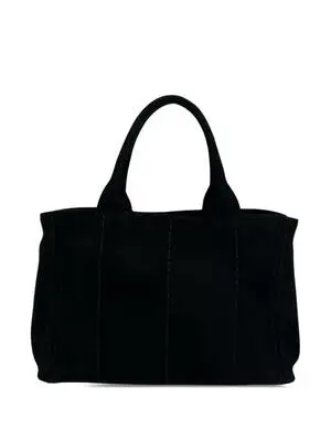 Prada 2013-2026 Small Canvas Canapa Logo Tote Satchel