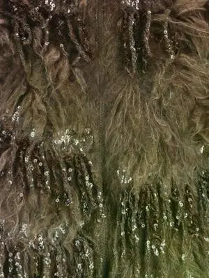 Brunello Cucinelli Sequin-embellished Shaggy Gilet