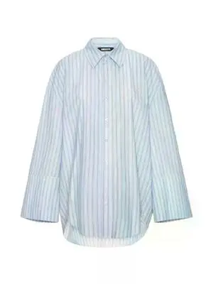 ROTATE BY BIRGER CHRISTENSEN Poplin Oversized Shirt - Blue