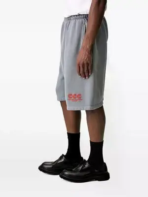 WILLY CHAVARRIA Ccc Buffalo Logo-embroidered Shorts