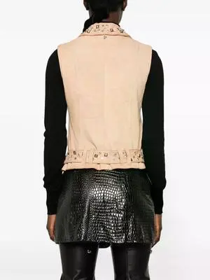 DONDUP 2000s Stud-embellished Belted Gilet