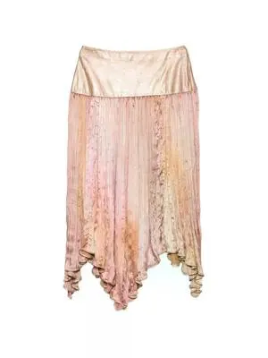 Roberto Cavalli 1970s Handkerchief-hem Midi Skirt - Pink