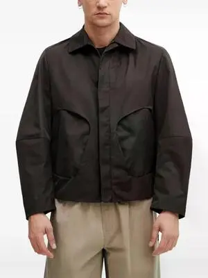 ADER ERROR Pleated-back Zip-up Jacket - Brown