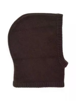 Soft Goat Ribbed-knit Cashmere Balaclava Brown