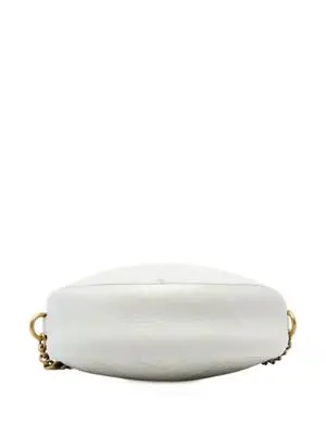Gucci 2016-2026 Mini Gg Marmont Matelasse Calfskin Round Crossbody Bag - White