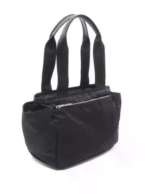 Prada 2013-2026 Saffiano Trimmed Tessuto Satchel - Black