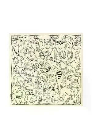 Bimba Y Lola Animal Handkerchief Sketch Off White - Neutrals