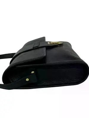 Saint Laurent 1980-1990 Leather Crossbody Bag - Black