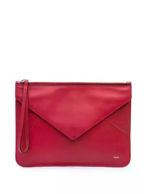 Chloé 2014-2016 Leather Envelope Clutch Bag - Red