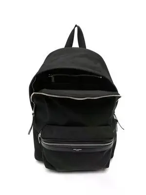Saint Laurent City Backpack In Canvas, Nylon And Leather