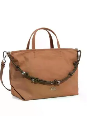 Bimba Y Lola Medium Light Cotton Shopper Bag - Brown