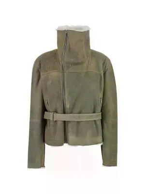 Rick Owens Belted Shearling Coat - Brown