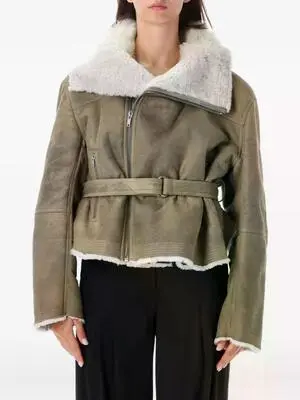 Rick Owens Belted Shearling Coat