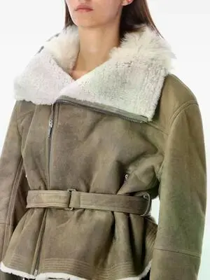 Rick Owens Belted Shearling Coat
