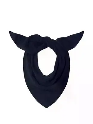 WHITE & WARREN Knitted Triangular Scarf - Blue