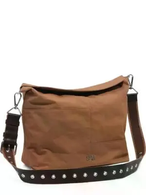 Bimba Y Lola Large Light Cotton Slouch Bag - Brown
