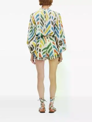 PUNICANA Leaf-motif Balloon-sleeve Blouse