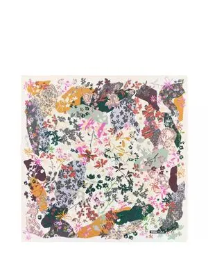 Bimba Y Lola Floral Fragments Scarf - Neutrals