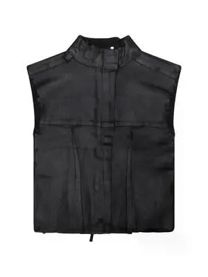 Ottolinger Button-up Glazed Denim Gilet Jacket