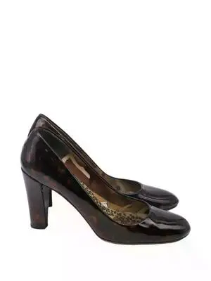 STUART WEITZMAN Tortoiseshell Patent Leather Pumps - Brown