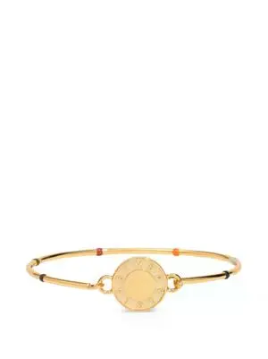Bimba Y Lola Rigid Bracelet With Ivory Enamel Logo And Multicolor Dots - Gold