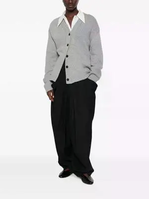 JIL SANDER Diagonal-buttoned V-neck Cardigan