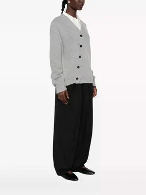 JIL SANDER Diagonal-buttoned V-neck Cardigan