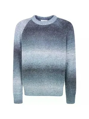 LES DEUX Ombré-effect Raglan-sleeve Sweater - Blue