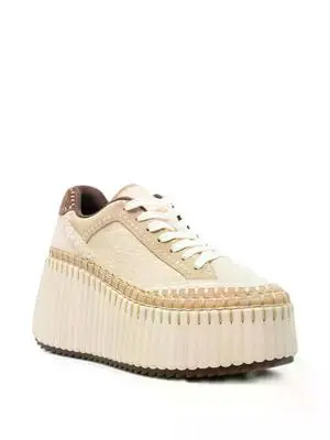 Chloé Nama Platform Sneakers - Neutrals