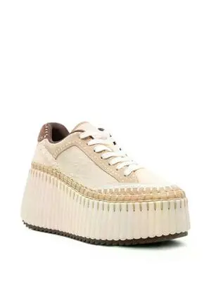 Chloé Nama Platform Sneakers - Neutrals