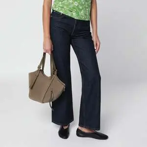 Loewe Brownish Hammock Flip Bag In Suede