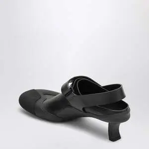 Loewe Dive Slingbacks In Stretch Calfskin - Black