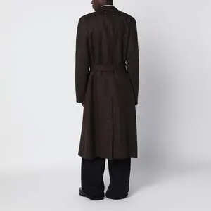MAISON MARGIELA Belted Coat With Herringbone Pattern