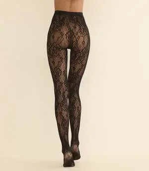 DÔEN Wolford Infinite Rose Lace Tights