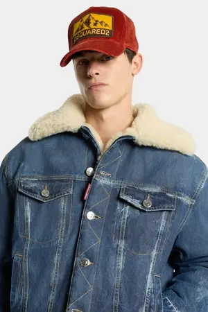 Dsquared2 Dark Frosted Shearling Jean Jacket