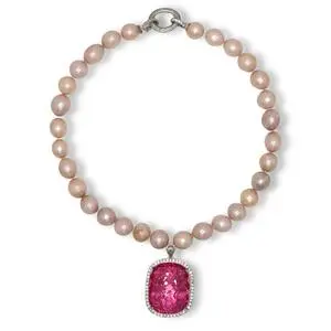 VIEA Cherie Amethyst Pendant Necklace - Pink